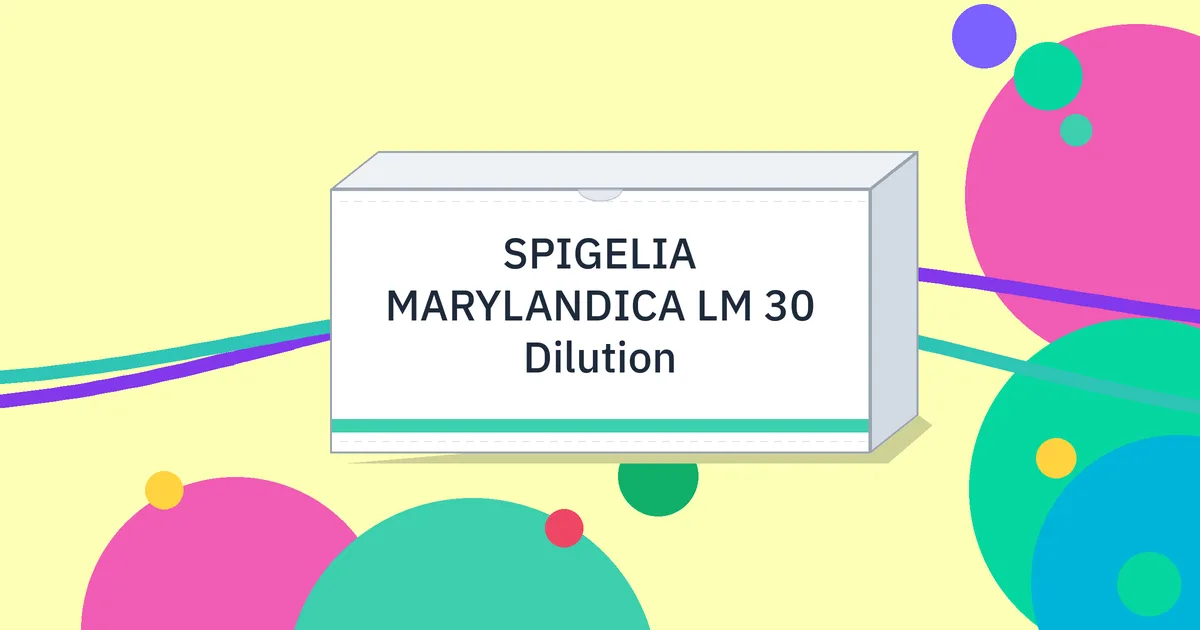 Symbolbild: Packung mit der Aufschrift SPIGELIA MARYLANDICA LM 30 Dilution (PZN 13195815) – Verfügbarkeit und Bezug in Apotheken in Frankfurt am Main