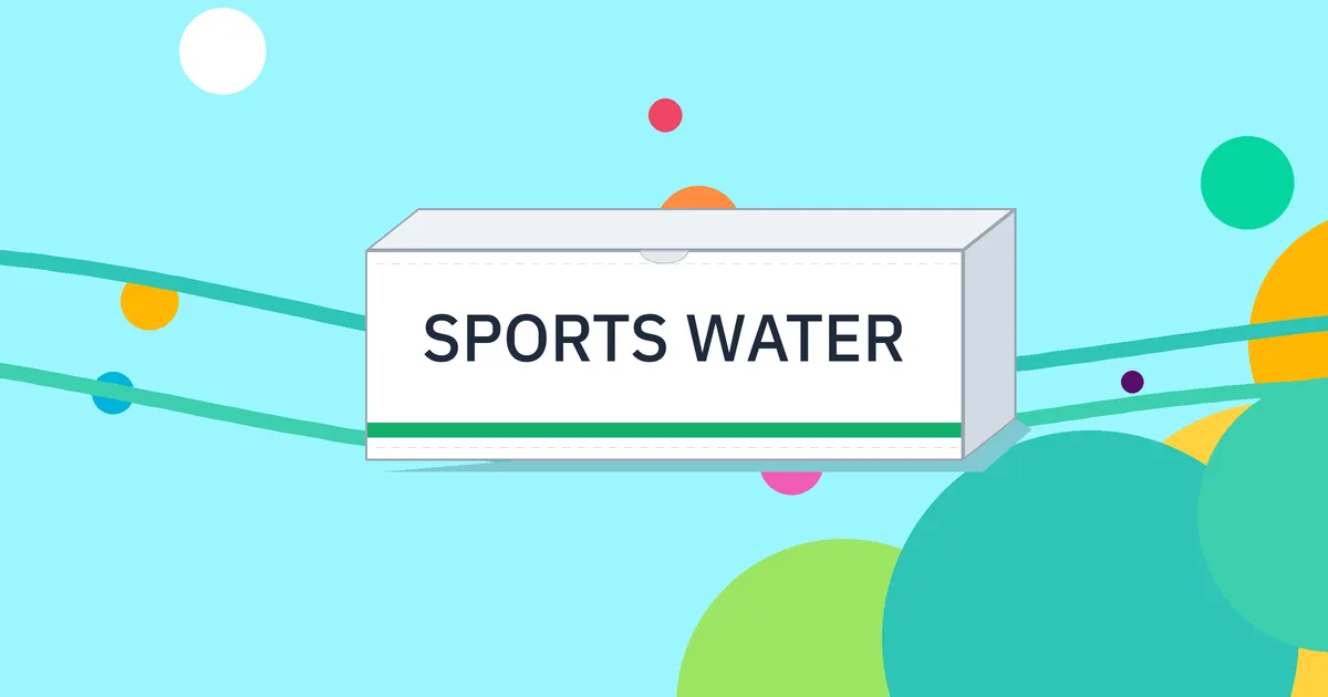 Symbolbild: Packung mit der Aufschrift SPORTS WATER (PZN 09911358) – Verfügbarkeit und Bezug in Apotheken in Frankfurt am Main