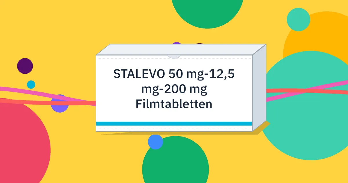 Symbolbild: Packung mit der Aufschrift STALEVO 50 mg-12,5 mg-200 mg Filmtabletten (PZN 02208785) – Verfügbarkeit und Bezug in Apotheken in Frankfurt am Main