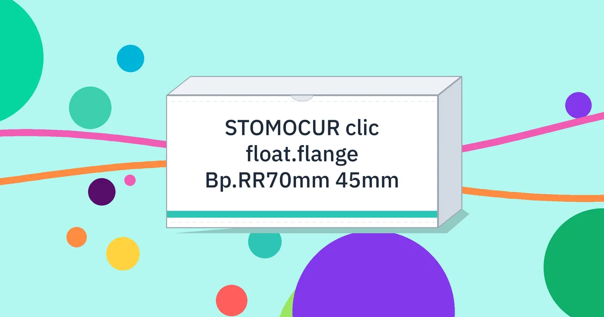 Symbolbild: Packung mit der Aufschrift STOMOCUR clic float.flange Bp.RR70mm 45mm (PZN 07640168) – Verfügbarkeit und Bezug in Apotheken in Frankfurt am Main