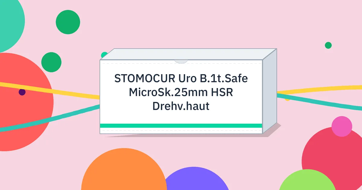 Symbolbild: Packung mit der Aufschrift STOMOCUR Uro B.1t.Safe MicroSk.25mm HSR Drehv.haut (PZN 17846741) – Verfügbarkeit und Bezug in Apotheken in Frankfurt am Main