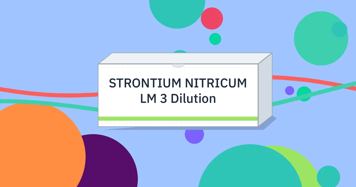 Symbolbild: Packung mit der Aufschrift STRONTIUM NITRICUM LM 3 Dilution (PZN 13204282) – Verfügbarkeit und Bezug in Apotheken in Frankfurt am Main