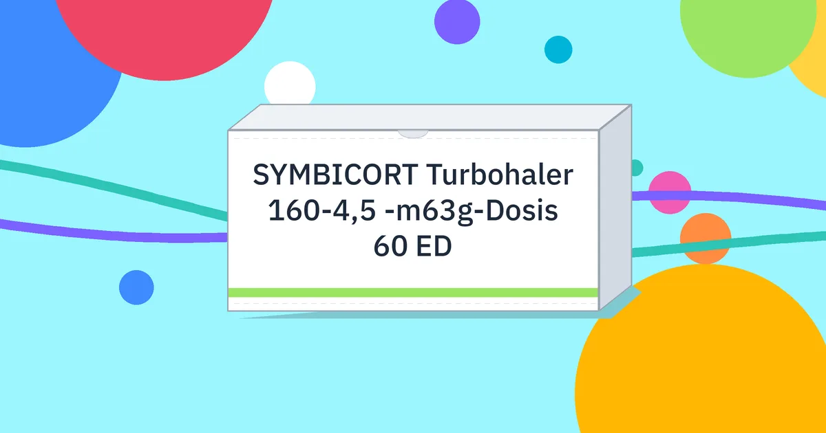 Symbolbild: Packung mit der Aufschrift SYMBICORT Turbohaler 160-4,5 -m63g-Dosis 60 ED (PZN 07799696) – Verfügbarkeit und Bezug in Apotheken in Frankfurt am Main