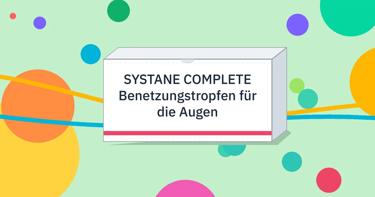 Symbolbild: Packung mit der Aufschrift SYSTANE COMPLETE Benetzungstropfen für die Augen (PZN 14168507) – Verfügbarkeit und Bezug in Apotheken in Frankfurt am Main