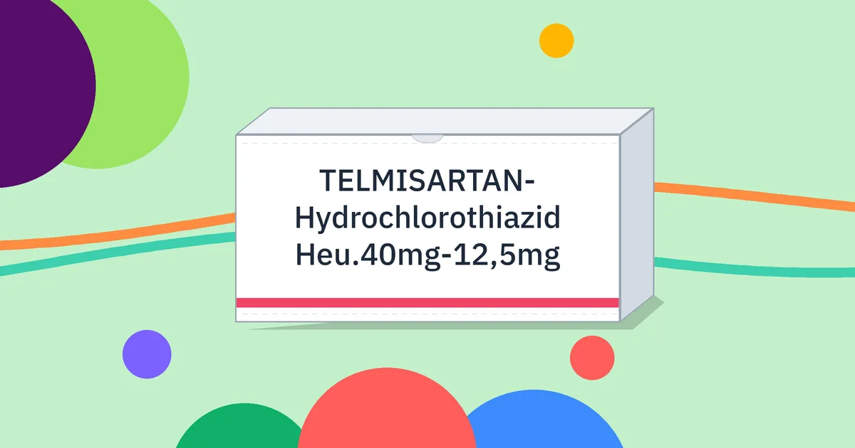 Symbolbild: Packung mit der Aufschrift TELMISARTAN-Hydrochlorothiazid Heu.40mg-12,5mg (PZN 10419579) – Verfügbarkeit und Bezug in Apotheken in Frankfurt am Main