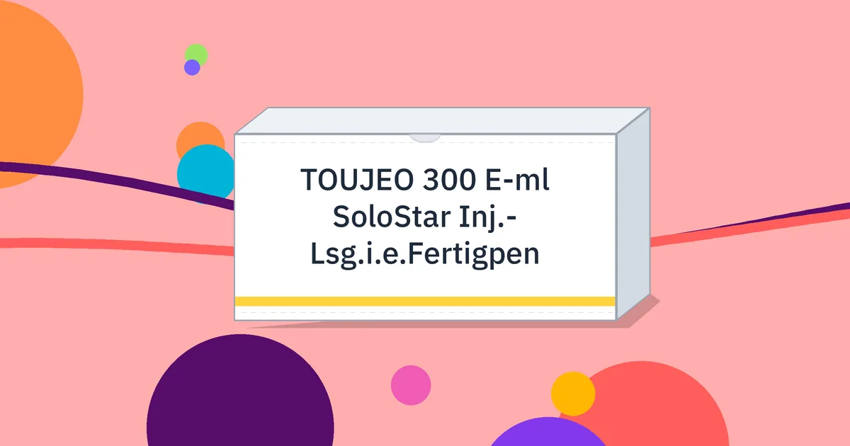 Symbolbild: Packung mit der Aufschrift TOUJEO 300 E-ml SoloStar Inj.-Lsg.i.e.Fertigpen (PZN 15580517) – Verfügbarkeit und Bezug in Apotheken in Frankfurt am Main