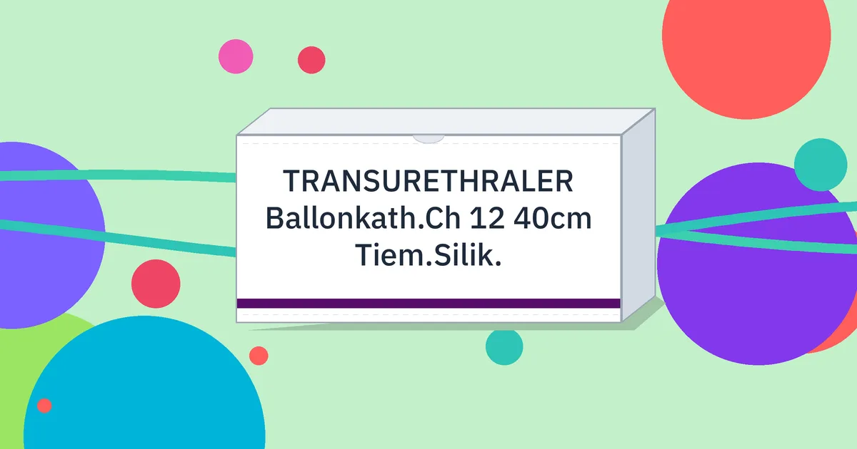 Symbolbild: Packung mit der Aufschrift TRANSURETHRALER Ballonkath.Ch 12 40cm Tiem.Silik. (PZN 01150606) – Verfügbarkeit und Bezug in Apotheken in Frankfurt am Main