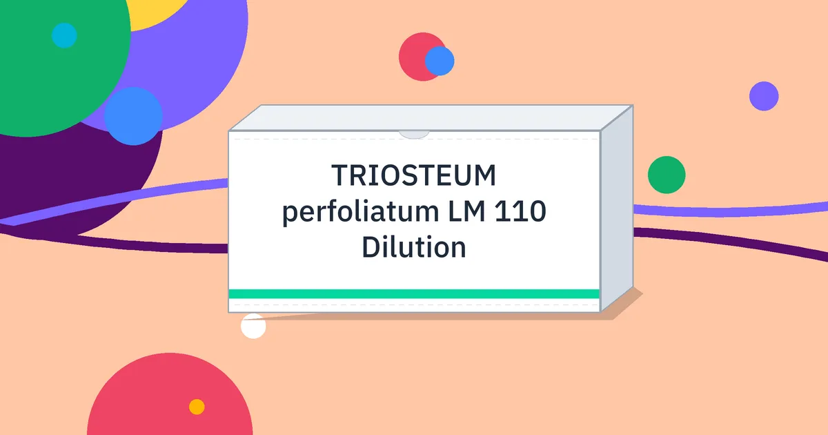 Symbolbild: Packung mit der Aufschrift TRIOSTEUM perfoliatum LM 110 Dilution (PZN 13227892) – Verfügbarkeit und Bezug in Apotheken in Frankfurt am Main