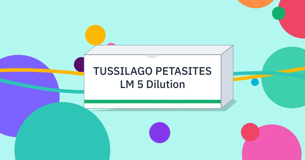 Symbolbild: Packung mit der Aufschrift TUSSILAGO PETASITES LM 5 Dilution (PZN 13254251) – Verfügbarkeit und Bezug in Apotheken in Frankfurt am Main