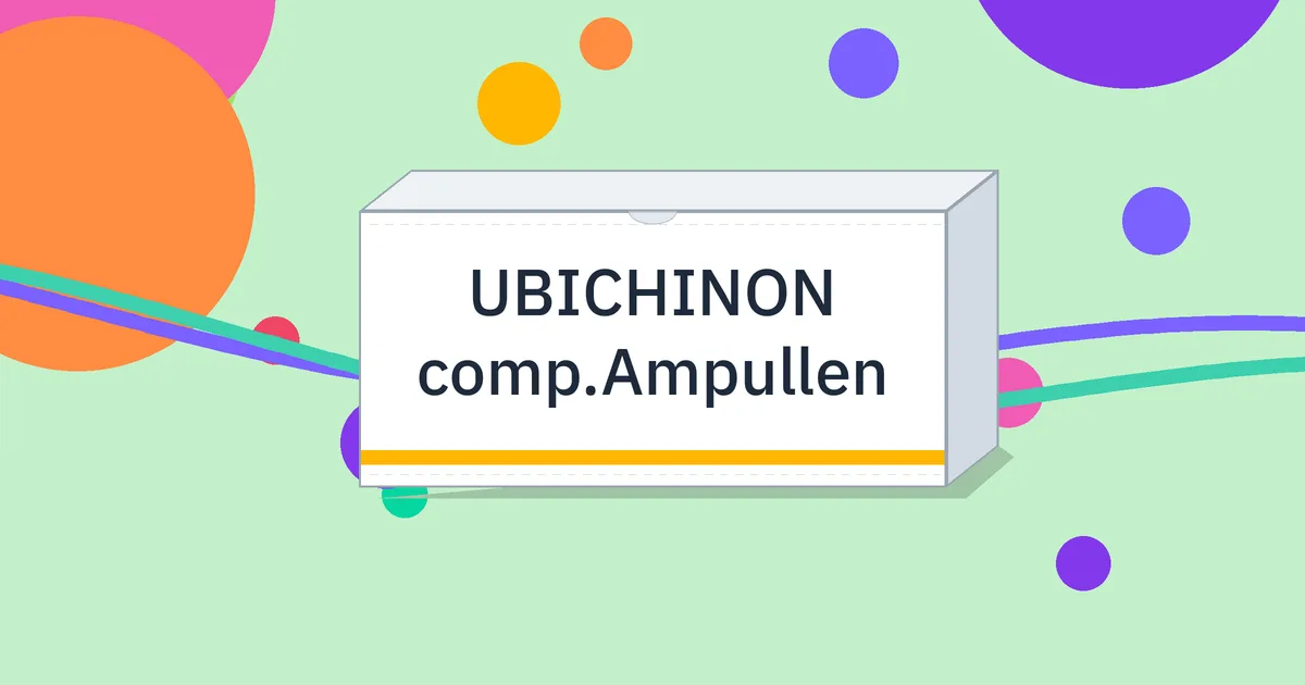 Symbolbild: Packung mit der Aufschrift UBICHINON comp.Ampullen (PZN 04314273) – Verfügbarkeit und Bezug in Apotheken in Frankfurt am Main