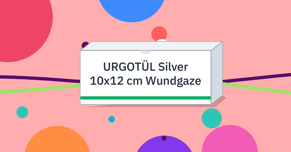 Symbolbild: Packung mit der Aufschrift URGOTÜL Silver 10x12 cm Wundgaze (PZN 19854822) – Verfügbarkeit und Bezug in Apotheken in Frankfurt am Main