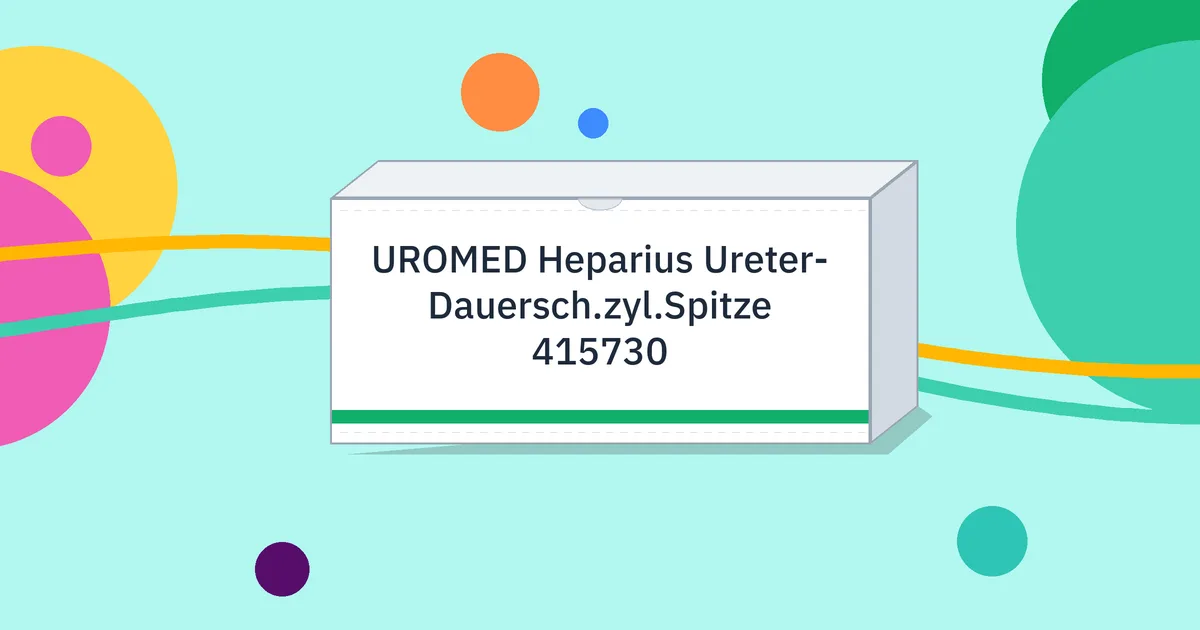 Symbolbild: Packung mit der Aufschrift UROMED Heparius Ureter-Dauersch.zyl.Spitze 415730 (PZN 11370349) – Verfügbarkeit und Bezug in Apotheken in Frankfurt am Main