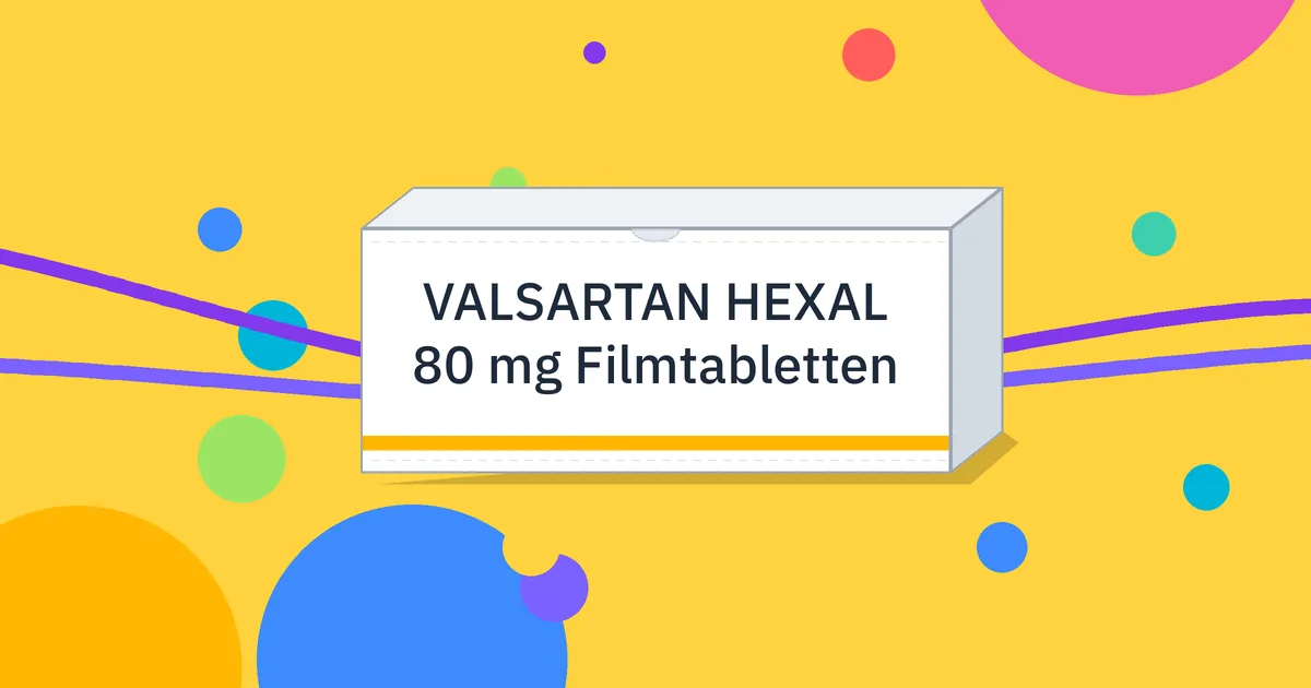 Symbolbild: Packung mit der Aufschrift VALSARTAN HEXAL 80 mg Filmtabletten (PZN 07607024) – Verfügbarkeit und Bezug in Apotheken in Frankfurt am Main
