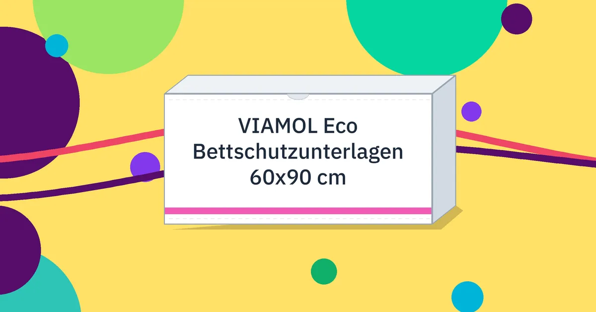 Symbolbild: Packung mit der Aufschrift VIAMOL Eco Bettschutzunterlagen 60x90 cm (PZN 19638159) – Verfügbarkeit und Bezug in Apotheken in Frankfurt am Main