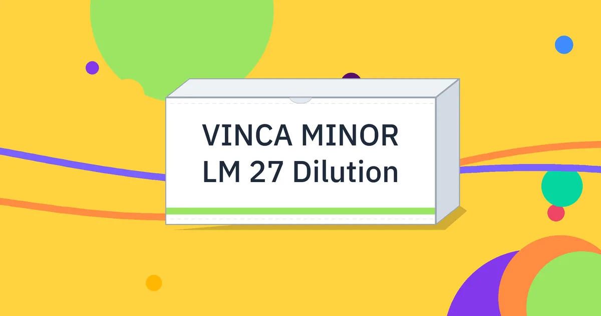 Symbolbild: Packung mit der Aufschrift VINCA MINOR LM 27 Dilution (PZN 13273975) – Verfügbarkeit und Bezug in Apotheken in Frankfurt am Main