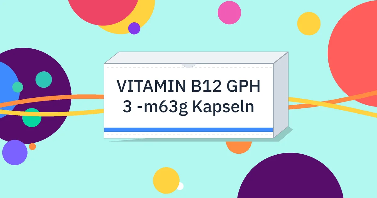 Symbolbild: Packung mit der Aufschrift VITAMIN B12 GPH 3 -m63g Kapseln (PZN 02560884) – Verfügbarkeit und Bezug in Apotheken in Frankfurt am Main