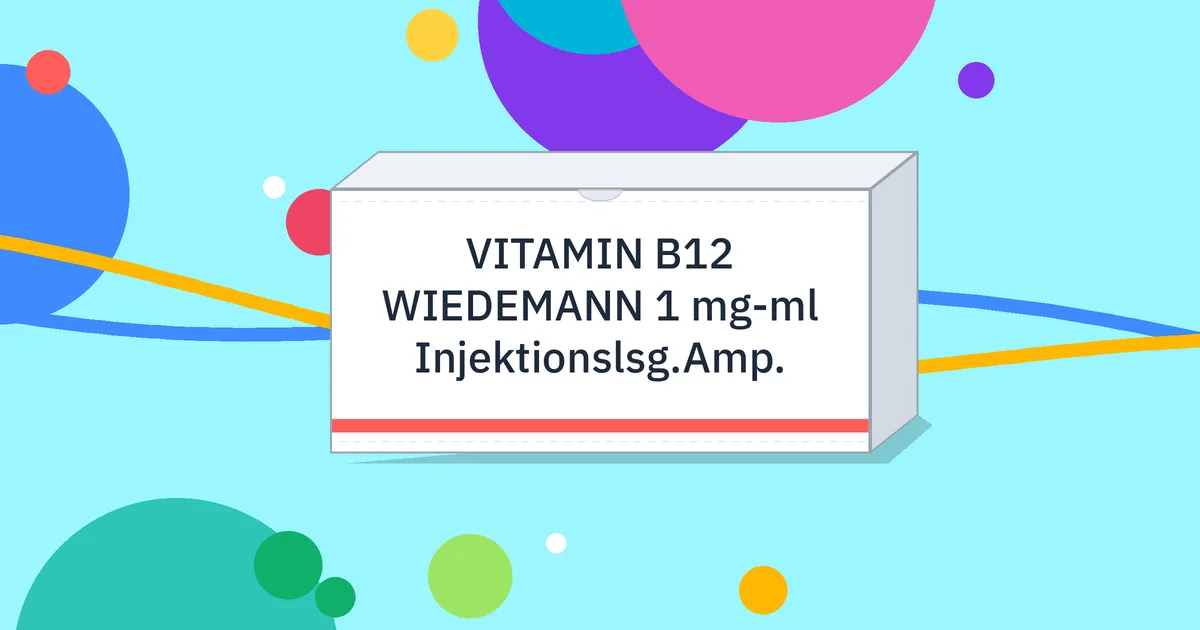 Symbolbild: Packung mit der Aufschrift VITAMIN B12 WIEDEMANN 1 mg-ml Injektionslsg.Amp. (PZN 02260834) – Verfügbarkeit und Bezug in Apotheken in Frankfurt am Main