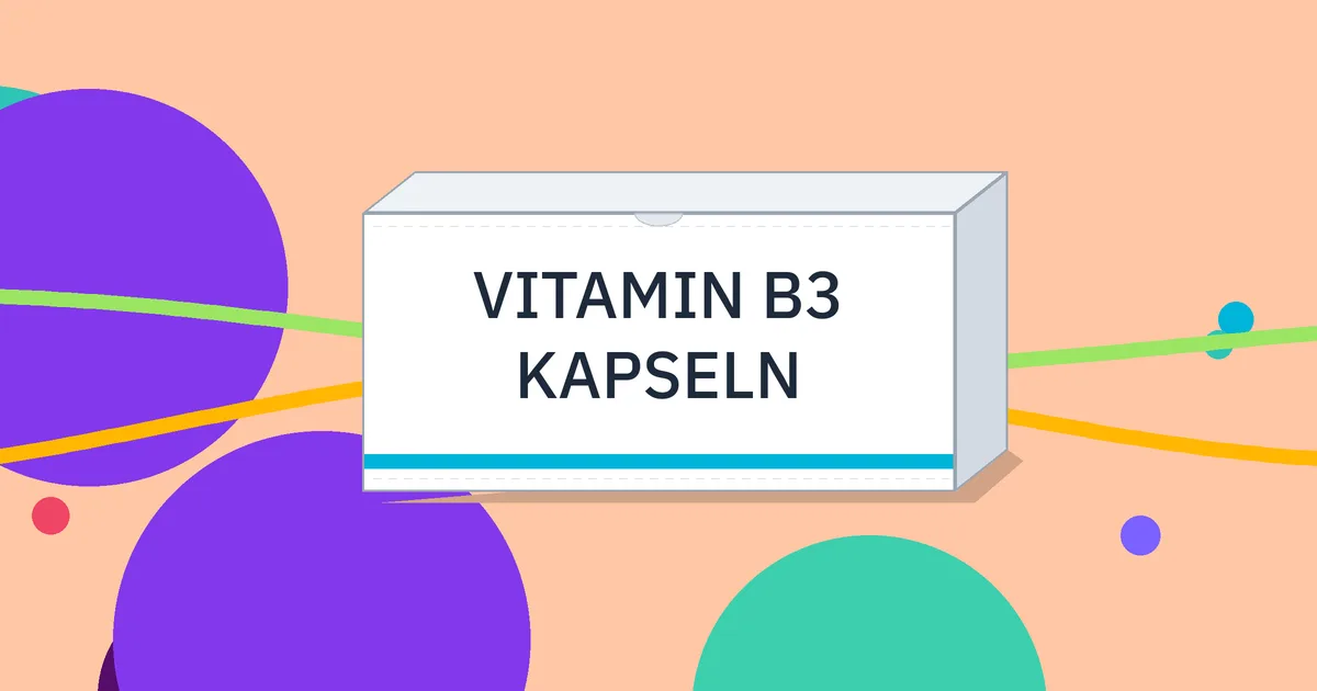 Symbolbild: Packung mit der Aufschrift VITAMIN B3 KAPSELN (PZN 11674291) – Verfügbarkeit und Bezug in Apotheken in Frankfurt am Main