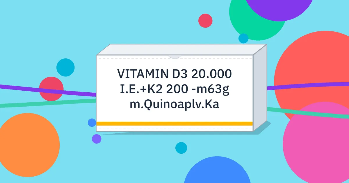 Symbolbild: Packung mit der Aufschrift VITAMIN D3 20.000 I.E.+K2 200 -m63g m.Quinoaplv.Ka (PZN 16657110) – Verfügbarkeit und Bezug in Apotheken in Frankfurt am Main