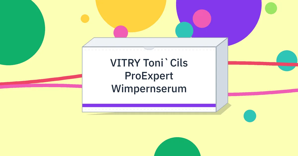 Symbolbild: Packung mit der Aufschrift VITRY Toni`Cils ProExpert Wimpernserum (PZN 12536326) – Verfügbarkeit und Bezug in Apotheken in Frankfurt am Main
