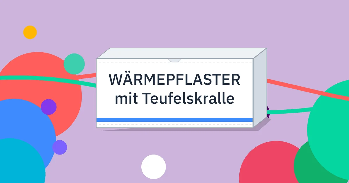 Symbolbild: Packung mit der Aufschrift WÄRMEPFLASTER mit Teufelskralle (PZN 10245949) – Verfügbarkeit und Bezug in Apotheken in Frankfurt am Main