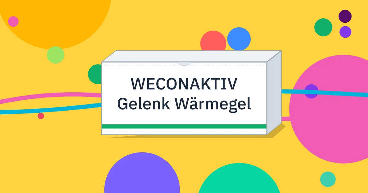 Symbolbild: Packung mit der Aufschrift WECONAKTIV Gelenk Wärmegel (PZN 10087893) – Verfügbarkeit und Bezug in Apotheken in Frankfurt am Main