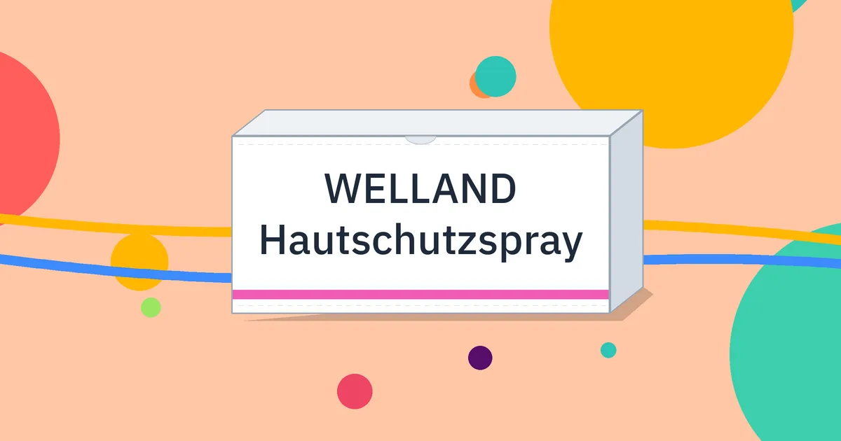 Symbolbild: Packung mit der Aufschrift WELLAND Hautschutzspray (PZN 10146590) – Verfügbarkeit und Bezug in Apotheken in Frankfurt am Main