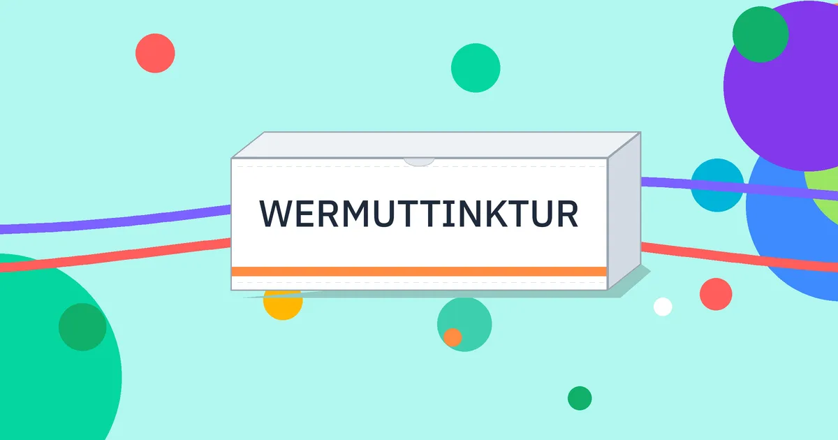 Symbolbild: Packung mit der Aufschrift WERMUTTINKTUR (PZN 18804236) – Verfügbarkeit und Bezug in Apotheken in Frankfurt am Main