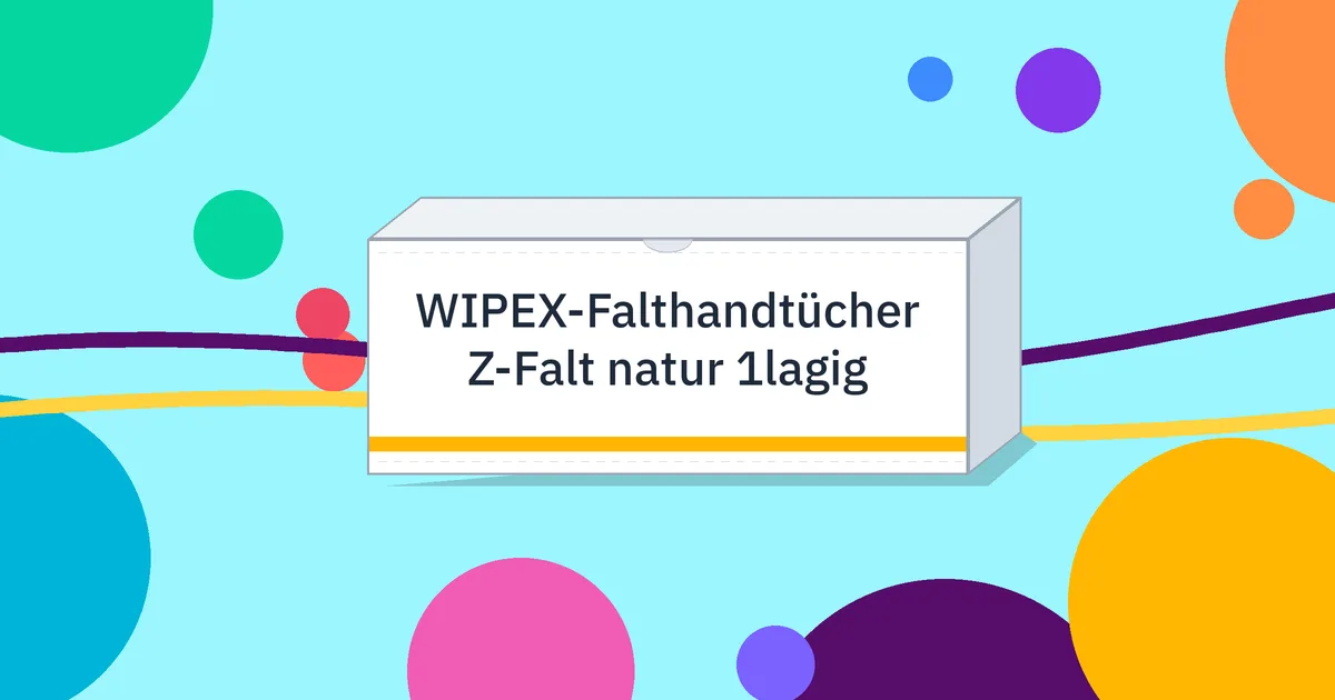 Symbolbild: Packung mit der Aufschrift WIPEX-Falthandtücher Z-Falt natur 1lagig (PZN 15191247) – Verfügbarkeit und Bezug in Apotheken in Frankfurt am Main