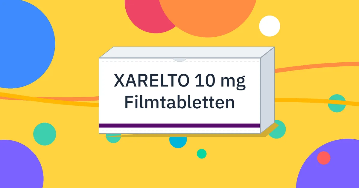 Symbolbild: Packung mit der Aufschrift XARELTO 10 mg Filmtabletten (PZN 14447816) – Verfügbarkeit und Bezug in Apotheken in Frankfurt am Main
