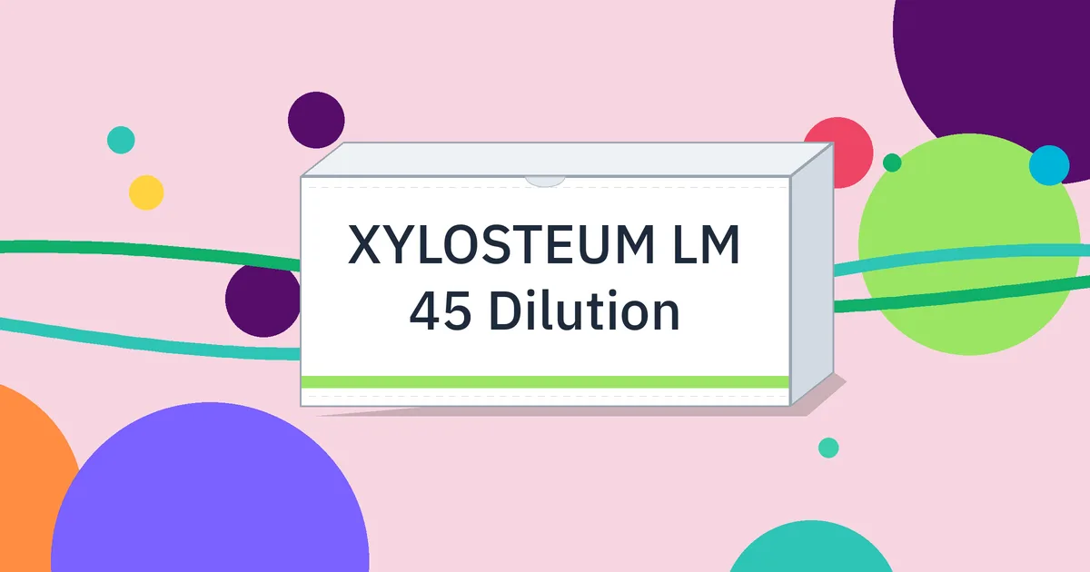 Symbolbild: Packung mit der Aufschrift XYLOSTEUM LM 45 Dilution (PZN 13284660) – Verfügbarkeit und Bezug in Apotheken in Frankfurt am Main