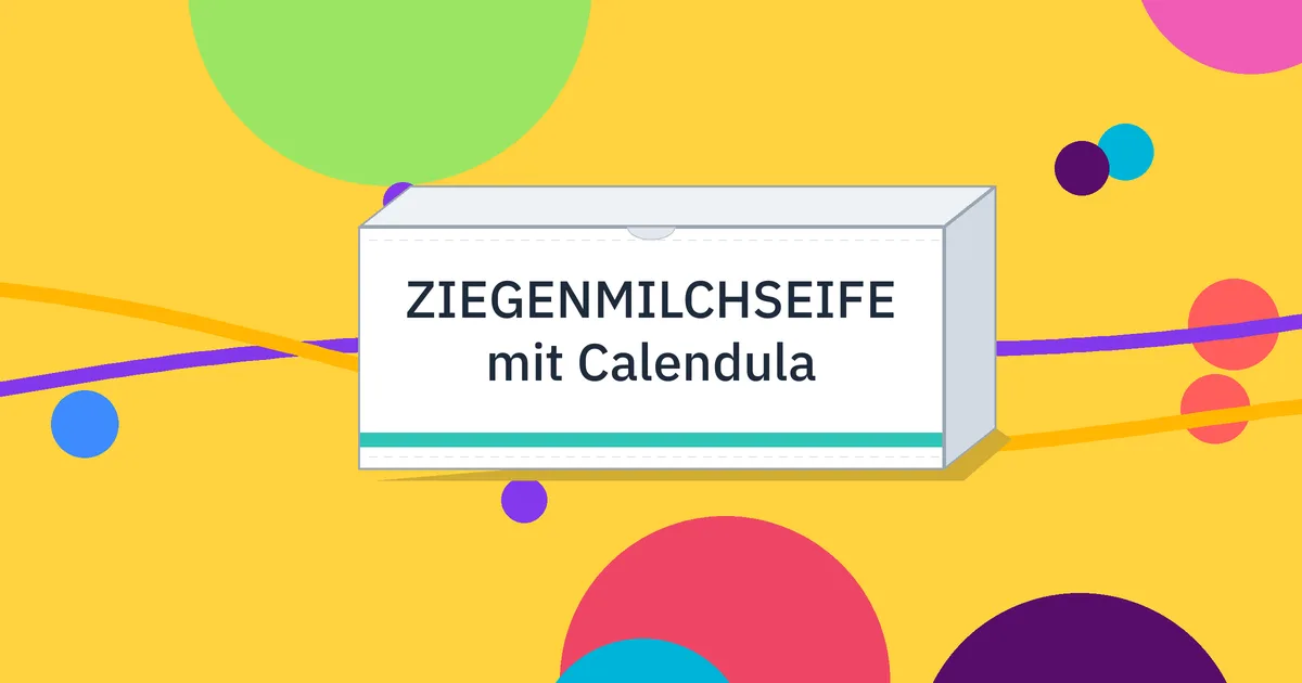 Symbolbild: Packung mit der Aufschrift ZIEGENMILCHSEIFE mit Calendula (PZN 10302883) – Verfügbarkeit und Bezug in Apotheken in Frankfurt am Main
