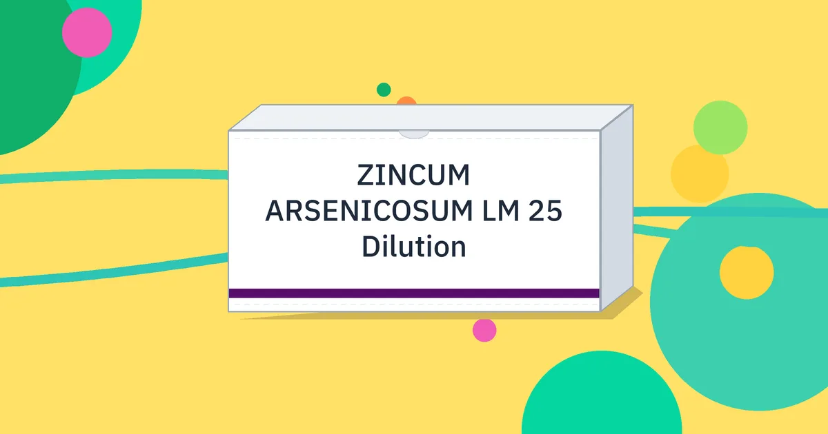 Symbolbild: Packung mit der Aufschrift ZINCUM ARSENICOSUM LM 25 Dilution (PZN 13290821) – Verfügbarkeit und Bezug in Apotheken in Frankfurt am Main