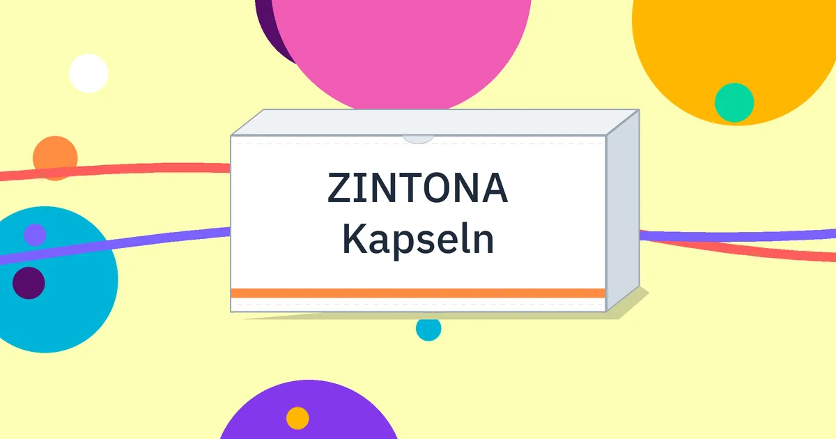 Symbolbild: Packung mit der Aufschrift ZINTONA Kapseln (PZN 03041933) – Verfügbarkeit und Bezug in Apotheken in Frankfurt am Main