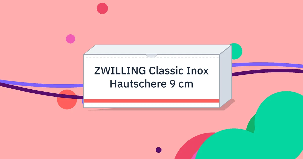 Symbolbild: Packung mit der Aufschrift ZWILLING Classic Inox Hautschere 9 cm (PZN 15824379) – Verfügbarkeit und Bezug in Apotheken in Frankfurt am Main