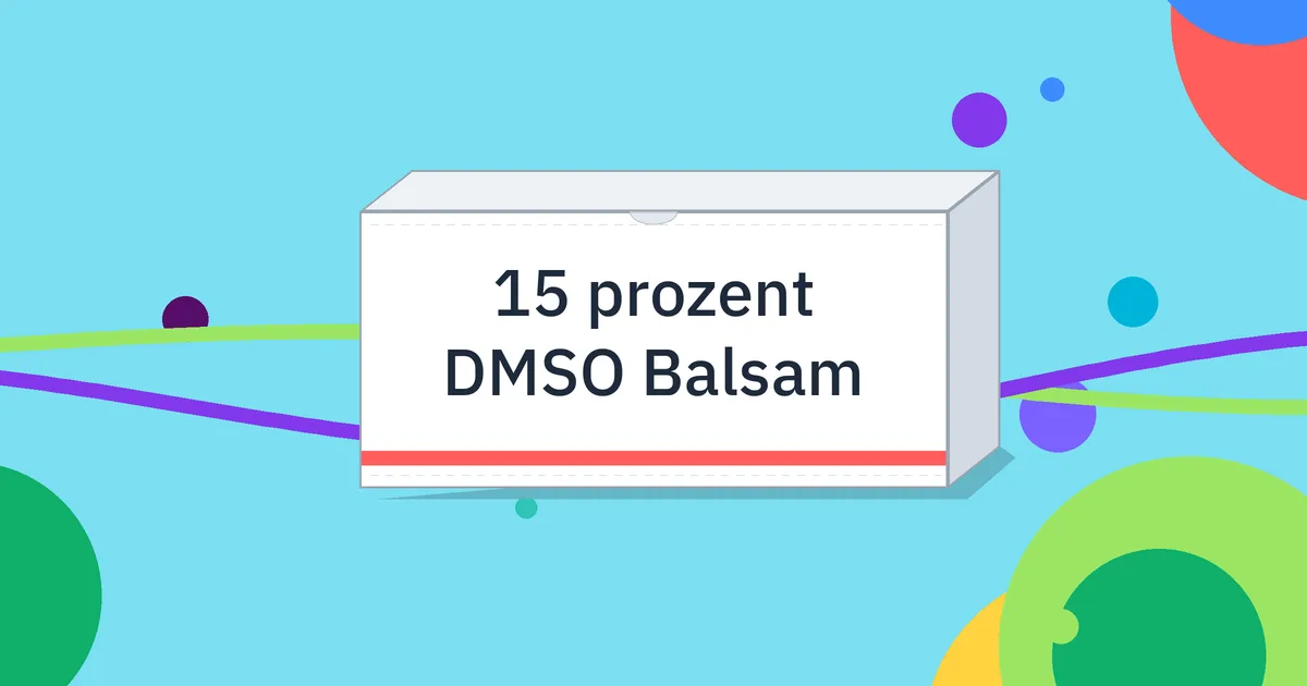 Symbolbild: Packung mit der Aufschrift 15 prozent DMSO Balsam (PZN 17276031) – Verfügbarkeit und Bezug in Apotheken in Frankfurt am Main