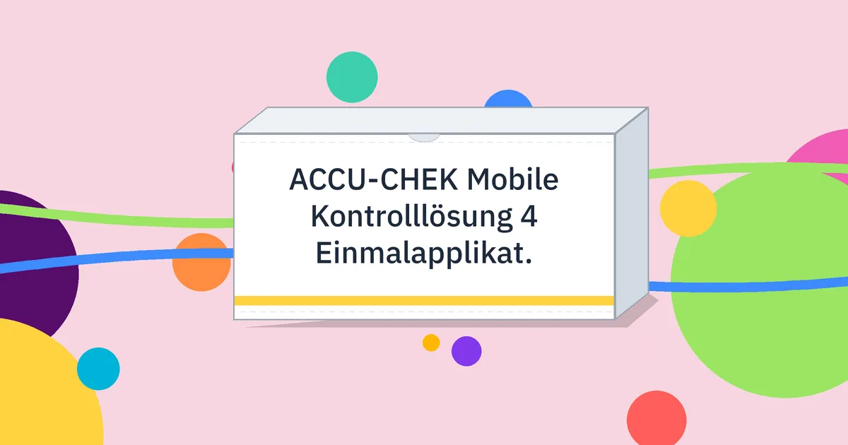 Symbolbild: Packung mit der Aufschrift ACCU-CHEK Mobile Kontrolllösung 4 Einmalapplikat. (PZN 07306914) – Verfügbarkeit und Bezug in Apotheken in Frankfurt am Main