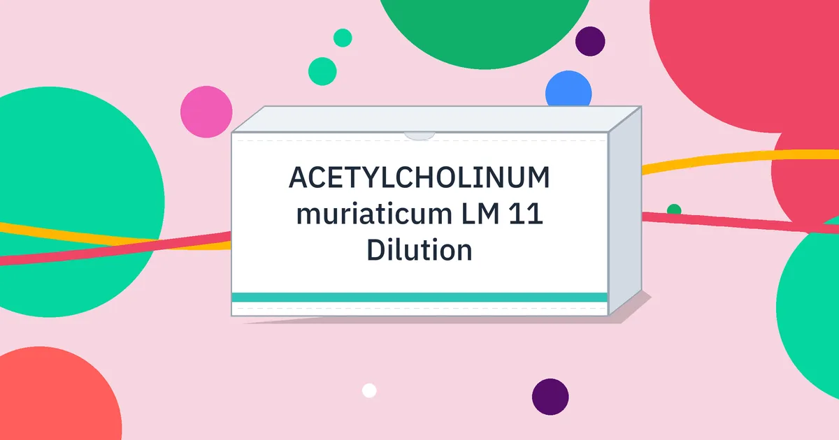 Symbolbild: Packung mit der Aufschrift ACETYLCHOLINUM muriaticum LM 11 Dilution (PZN 13265993) – Verfügbarkeit und Bezug in Apotheken in Frankfurt am Main