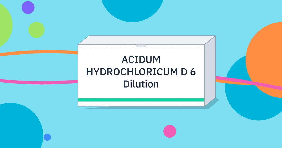 Symbolbild: Packung mit der Aufschrift ACIDUM HYDROCHLORICUM D 6 Dilution (PZN 02604771) – Verfügbarkeit und Bezug in Apotheken in Frankfurt am Main
