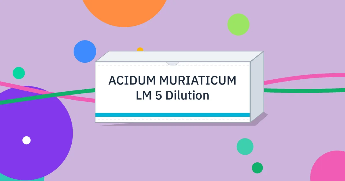 Symbolbild: Packung mit der Aufschrift ACIDUM MURIATICUM LM 5 Dilution (PZN 12752277) – Verfügbarkeit und Bezug in Apotheken in Frankfurt am Main