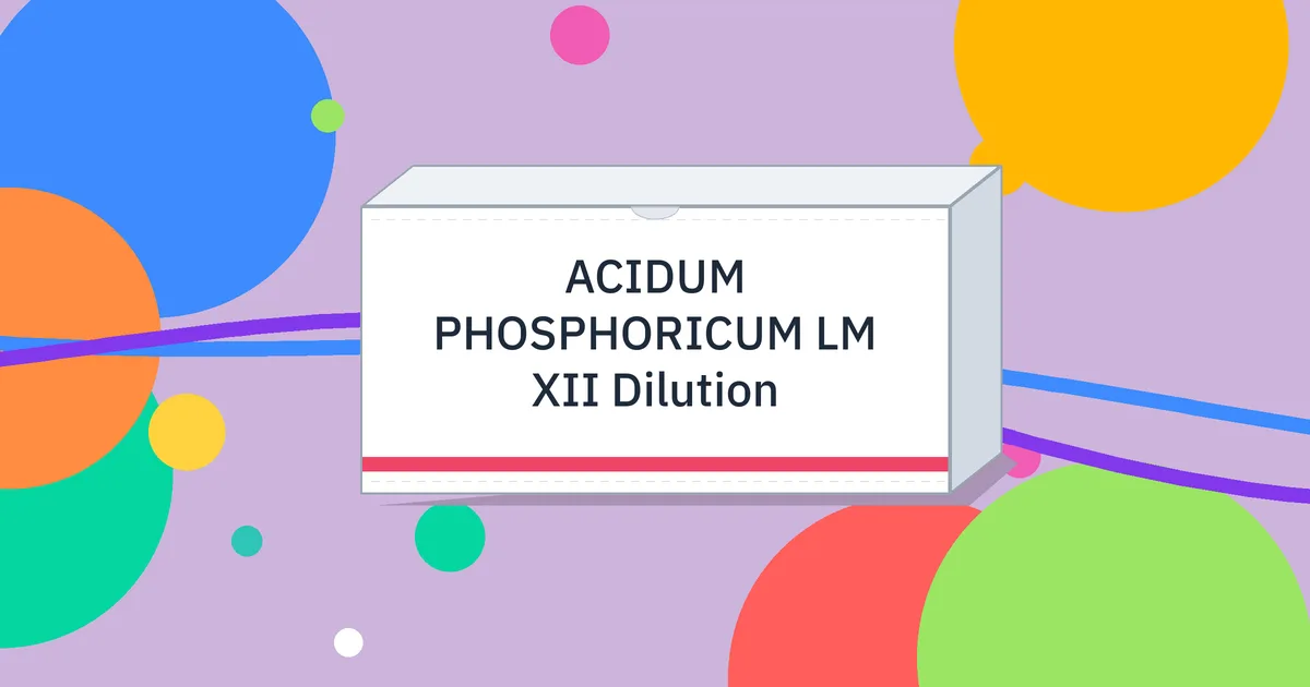Symbolbild: Packung mit der Aufschrift ACIDUM PHOSPHORICUM LM XII Dilution (PZN 02673401) – Verfügbarkeit und Bezug in Apotheken in Frankfurt am Main