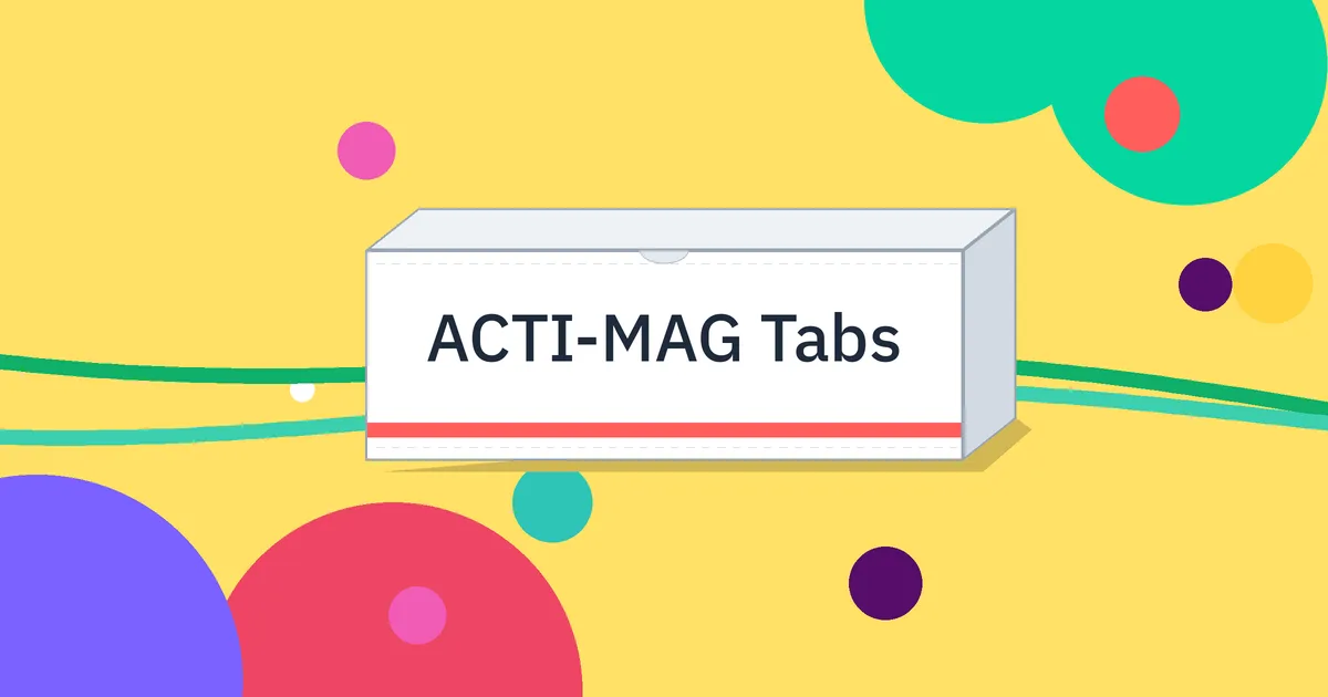 Symbolbild: Packung mit der Aufschrift ACTI-MAG Tabs (PZN 18913971) – Verfügbarkeit und Bezug in Apotheken in Frankfurt am Main