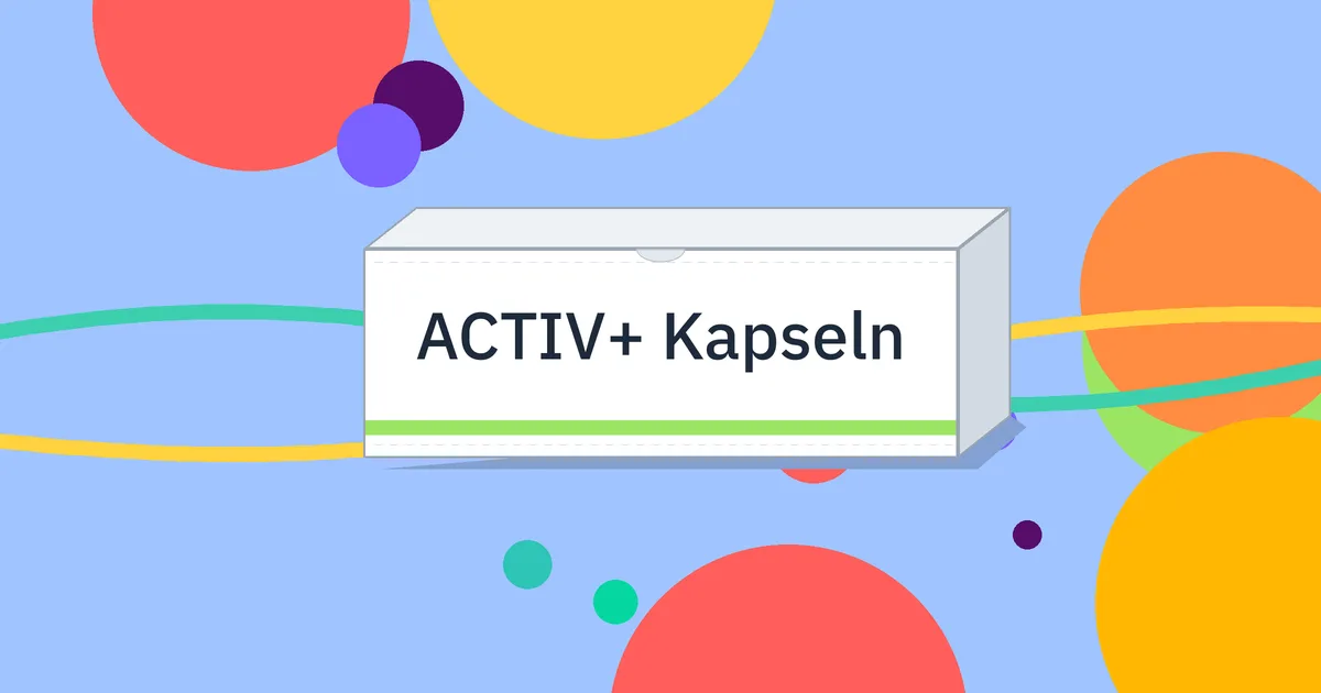 Symbolbild: Packung mit der Aufschrift ACTIV+ Kapseln (PZN 13974293) – Verfügbarkeit und Bezug in Apotheken in Frankfurt am Main