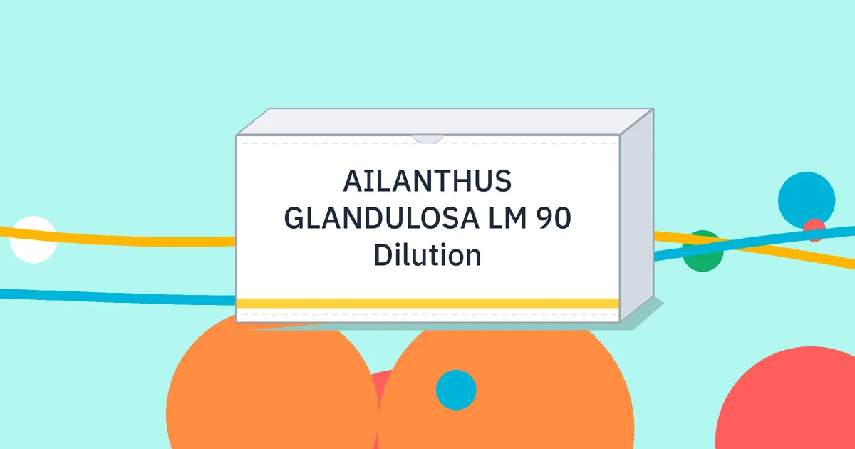 Symbolbild: Packung mit der Aufschrift AILANTHUS GLANDULOSA LM 90 Dilution (PZN 13308142) – Verfügbarkeit und Bezug in Apotheken in Frankfurt am Main