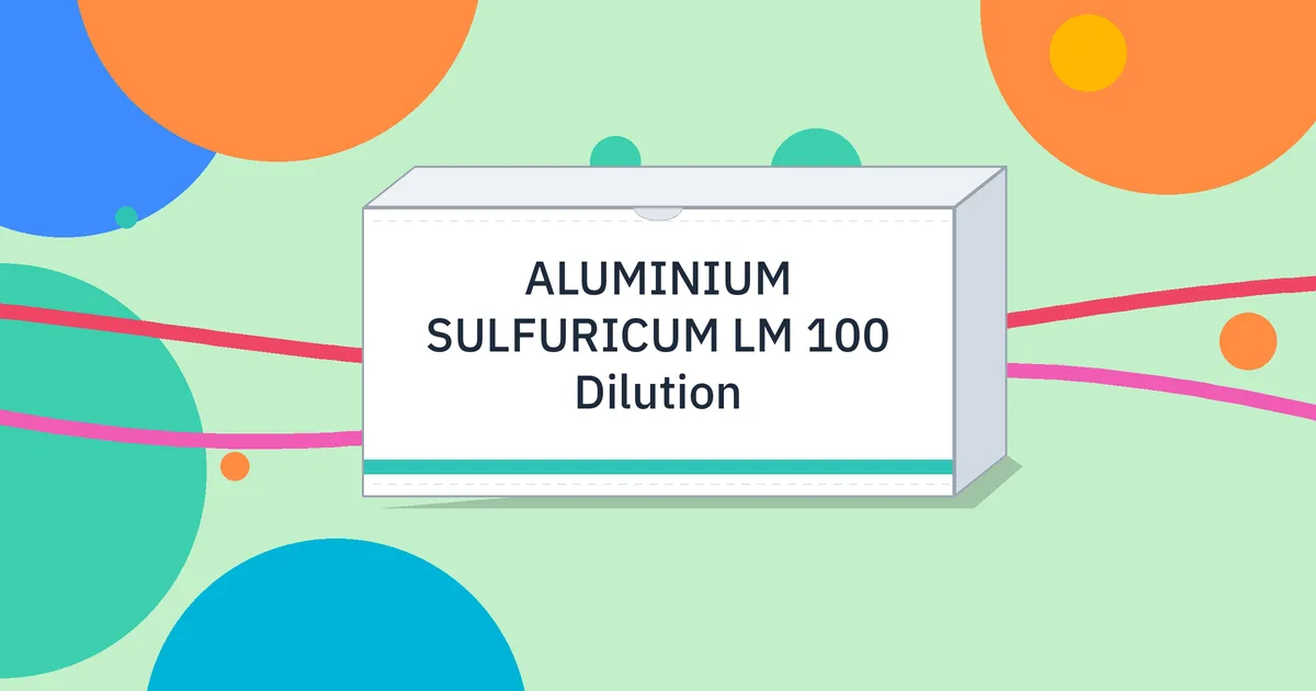 Symbolbild: Packung mit der Aufschrift ALUMINIUM SULFURICUM LM 100 Dilution (PZN 13317916) – Verfügbarkeit und Bezug in Apotheken in Frankfurt am Main