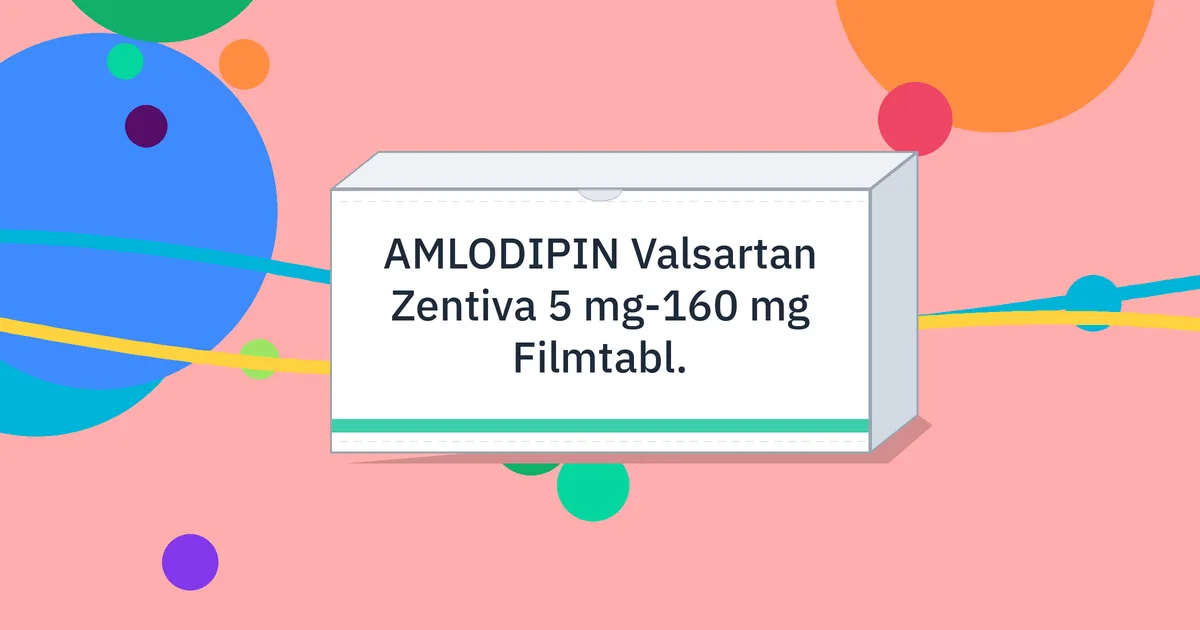 Symbolbild: Packung mit der Aufschrift AMLODIPIN Valsartan Zentiva 5 mg-160 mg Filmtabl. (PZN 13834965) – Verfügbarkeit und Bezug in Apotheken in Frankfurt am Main