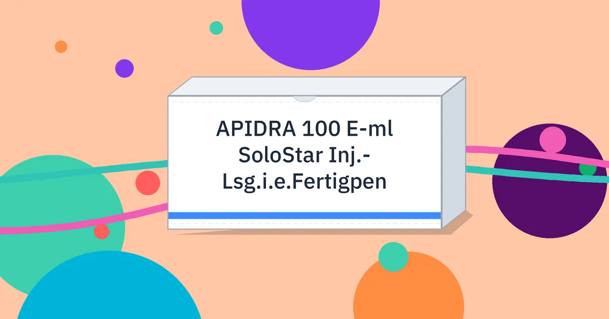 Symbolbild: Packung mit der Aufschrift APIDRA 100 E-ml SoloStar Inj.-Lsg.i.e.Fertigpen (PZN 07620697) – Verfügbarkeit und Bezug in Apotheken in Frankfurt am Main