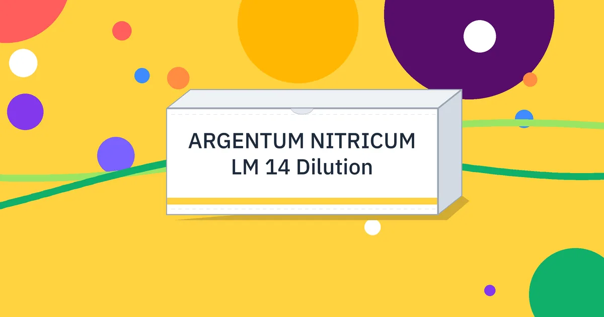 Symbolbild: Packung mit der Aufschrift ARGENTUM NITRICUM LM 14 Dilution (PZN 12768686) – Verfügbarkeit und Bezug in Apotheken in Frankfurt am Main