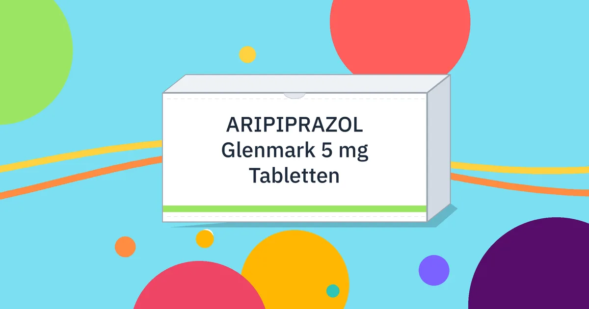Symbolbild: Packung mit der Aufschrift ARIPIPRAZOL Glenmark 5 mg Tabletten (PZN 10788302) – Verfügbarkeit und Bezug in Apotheken in Frankfurt am Main