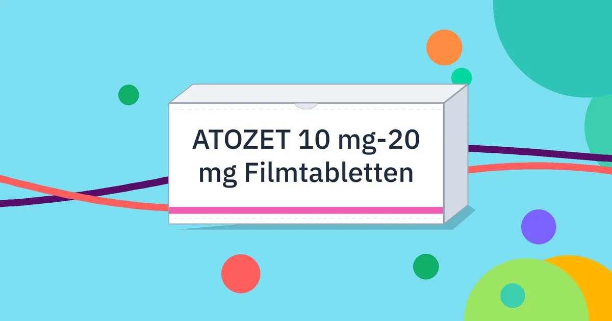 Symbolbild: Packung mit der Aufschrift ATOZET 10 mg-20 mg Filmtabletten (PZN 12520360) – Verfügbarkeit und Bezug in Apotheken in Frankfurt am Main